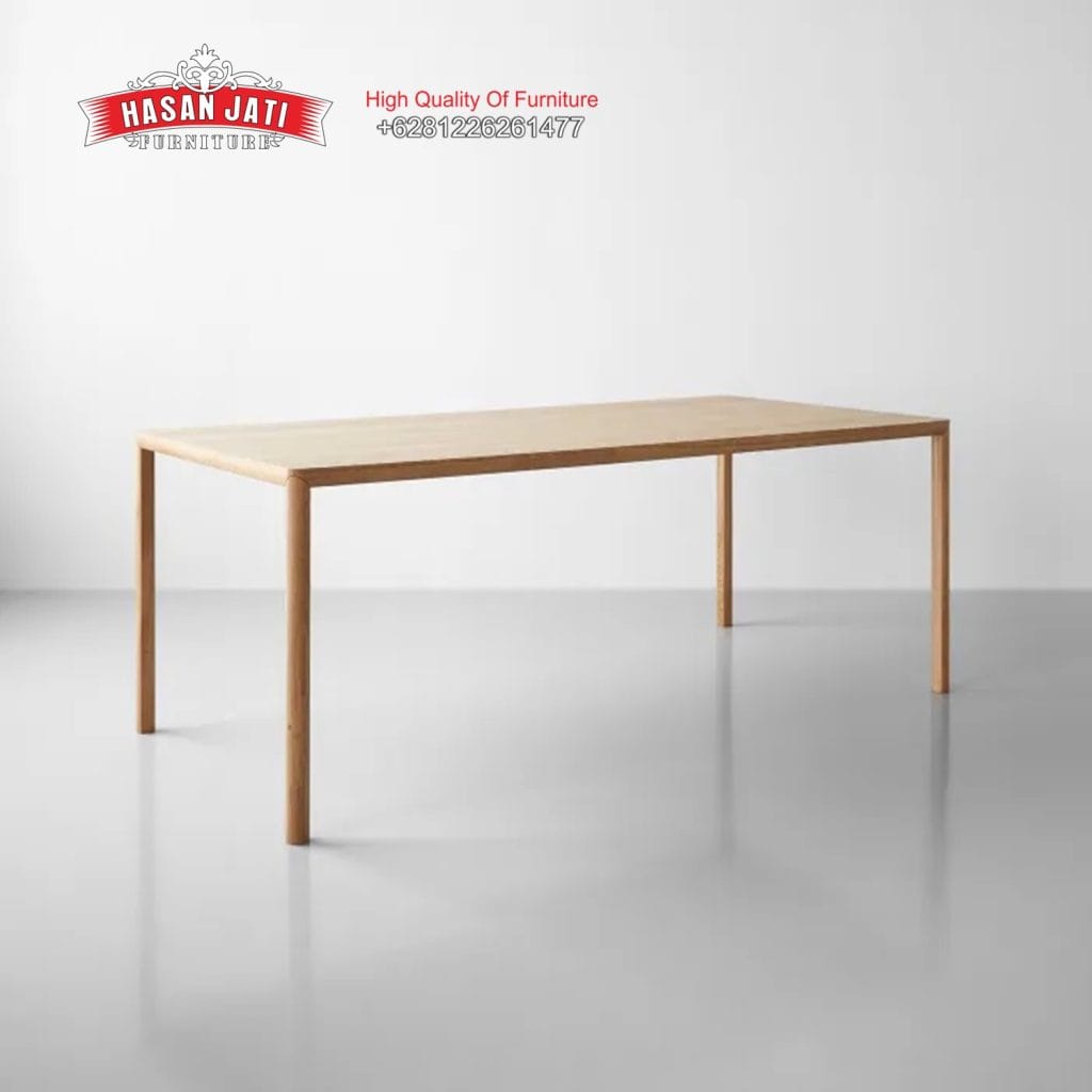 Meja Makan Minimalis Bundar Rotan | Hasan Jati Furniture